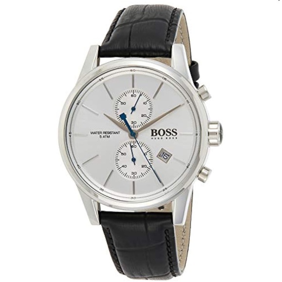 Hugo Boss | Accessories | Hugo Boss Men Chronograph Black Leather Strap ...